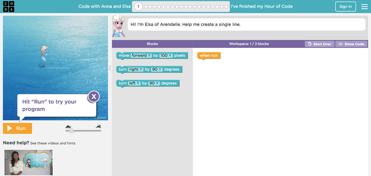 [阿囡學coding] (三) 一小時玩程式：Elsa都可以教你寫code? – 好校爸